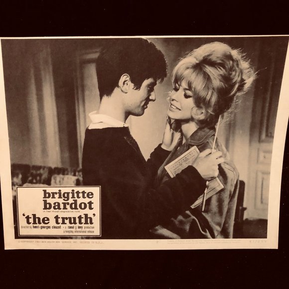 Art | Original Brigitte Bardot 1961 The Truth La Verite Lobby Card ...